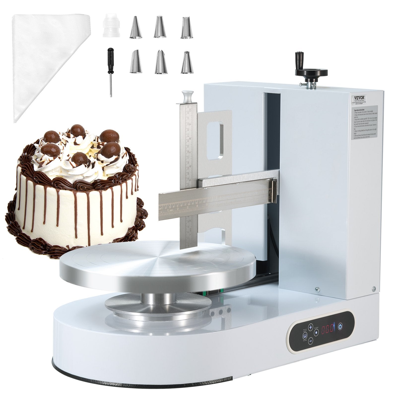 VEVOR Cake Decorating Machine Cake Frosting Spreading for 6" to 14" Ca ...