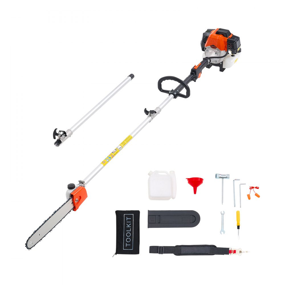 Gas Pole Saw 52CC 2-Stroke Cordless Tree Trimmer 35.6 cm Cutting Bar ...