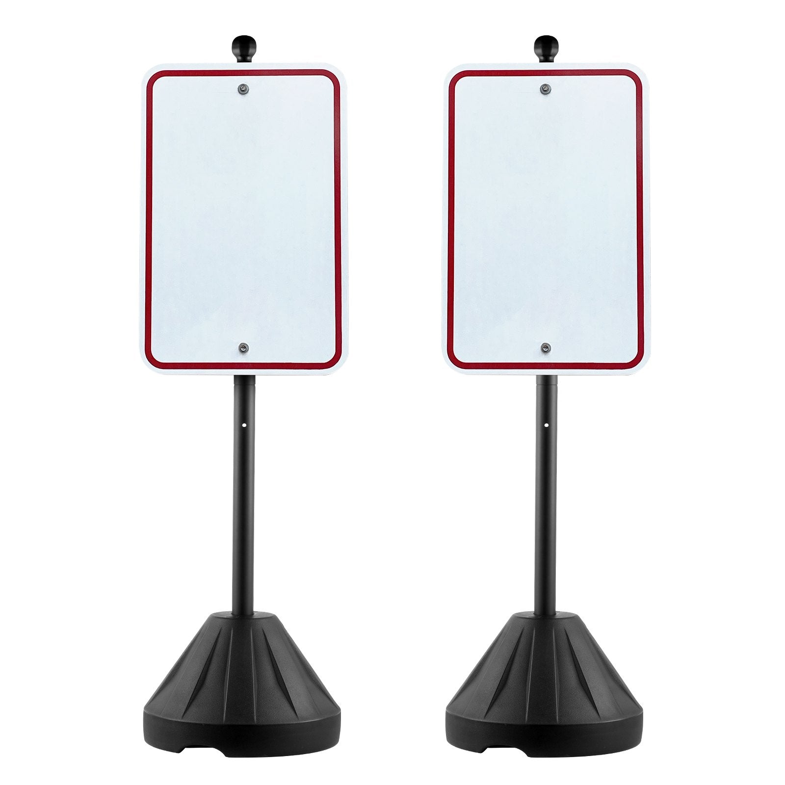 VEVOR Cast Iron Sign Post 5 ft Portable U-Channel Sign Stand with Whee ...