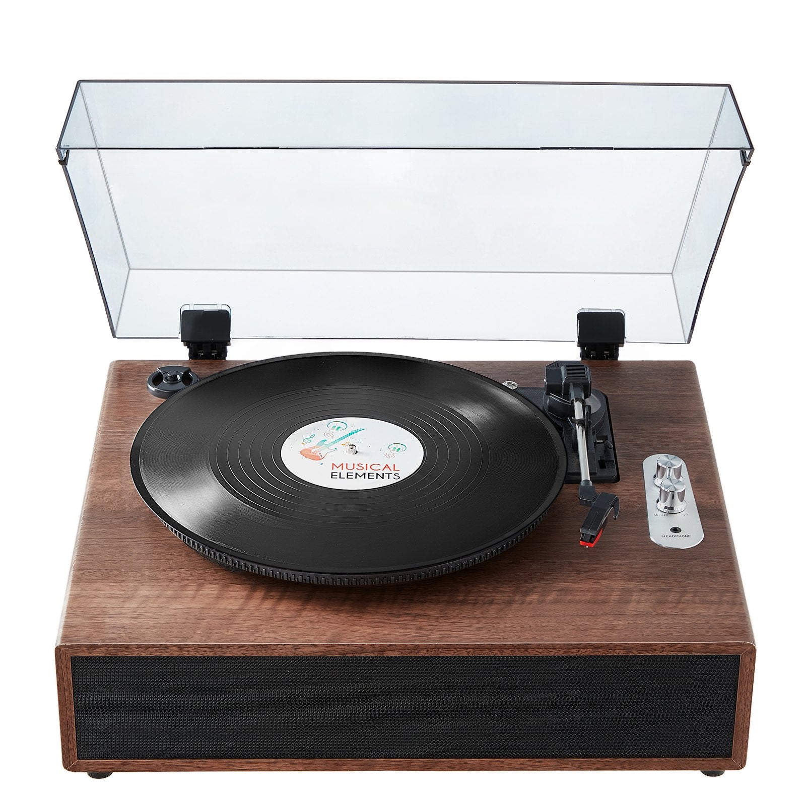 VEVOR Bluetooth Vinyl Record Player 3-Speed Belt Driven Turntable 10W ...