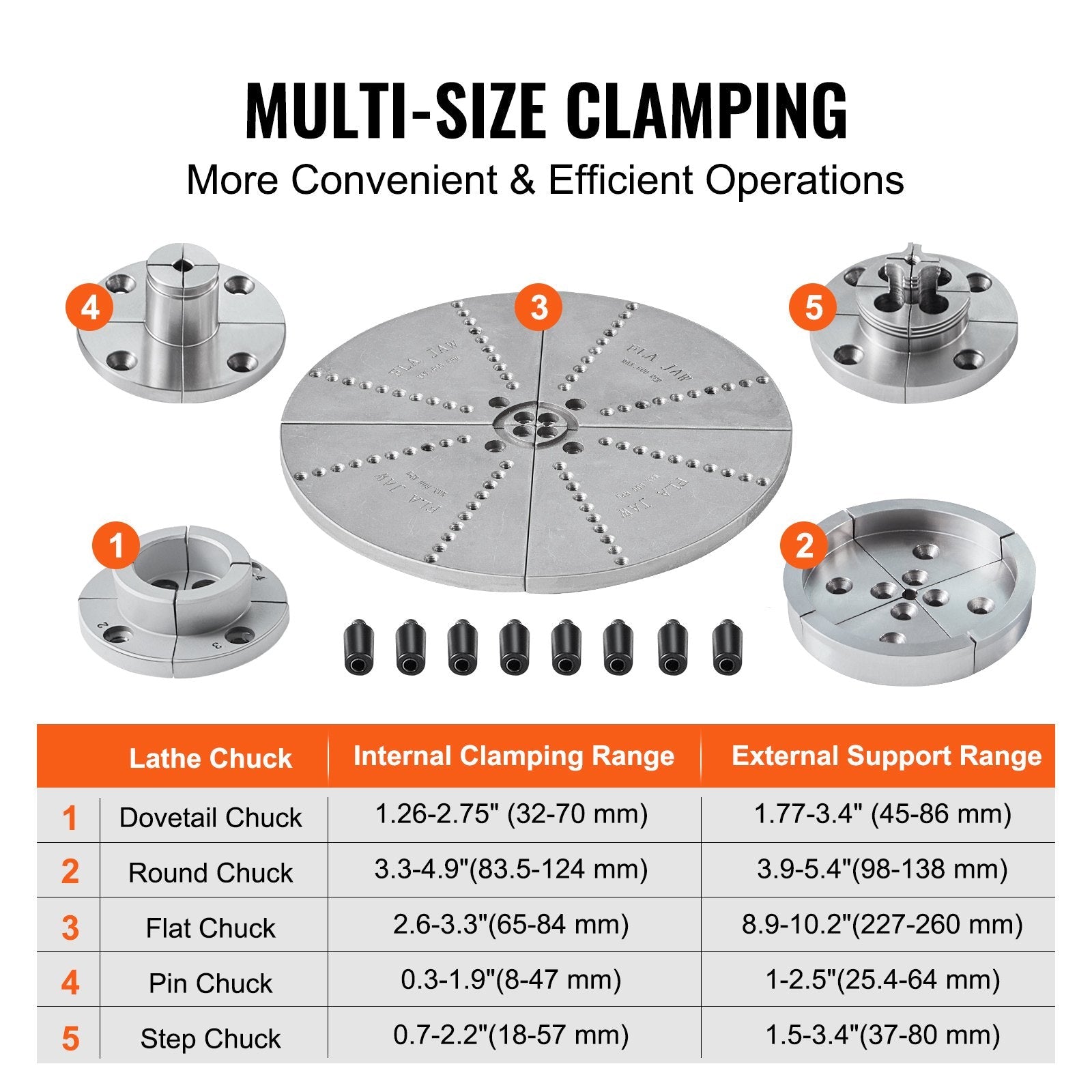 96 mm 4-Jaw Lathe Chuck, Self-Centering Tool for Precision Machining ...