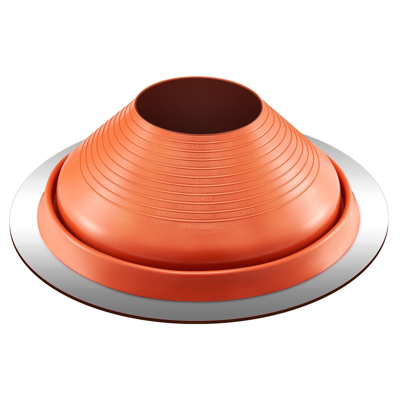 VEVOR Metal Roof Pipe Flashing Boot Fits 254-483 mm Pipe High Temp Red ...