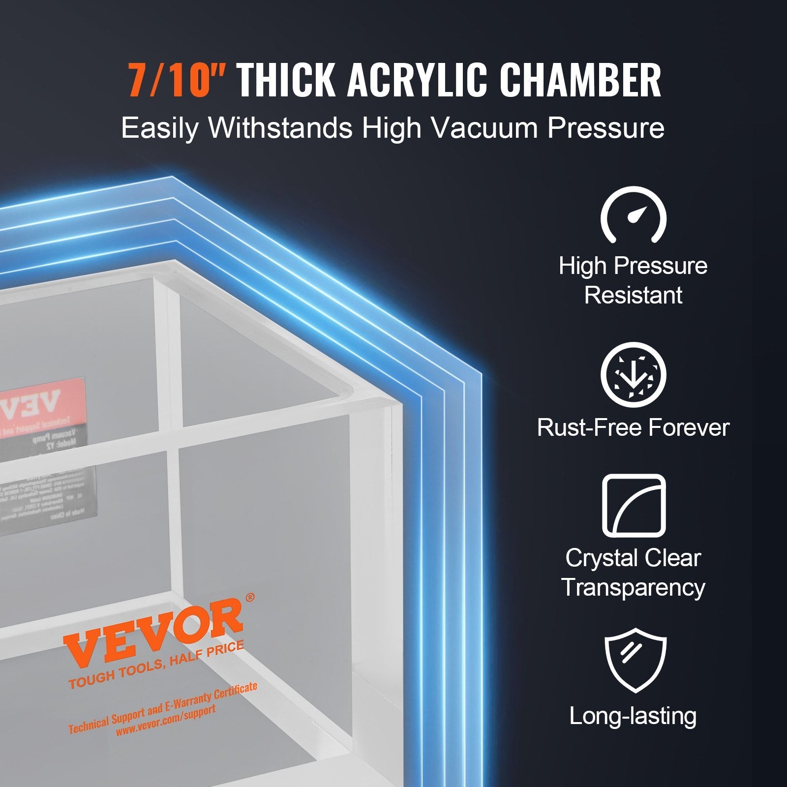 2-Gallon Multipurpose Vacuum Chamber for Resin, Silica Gel, and Gypsum ...